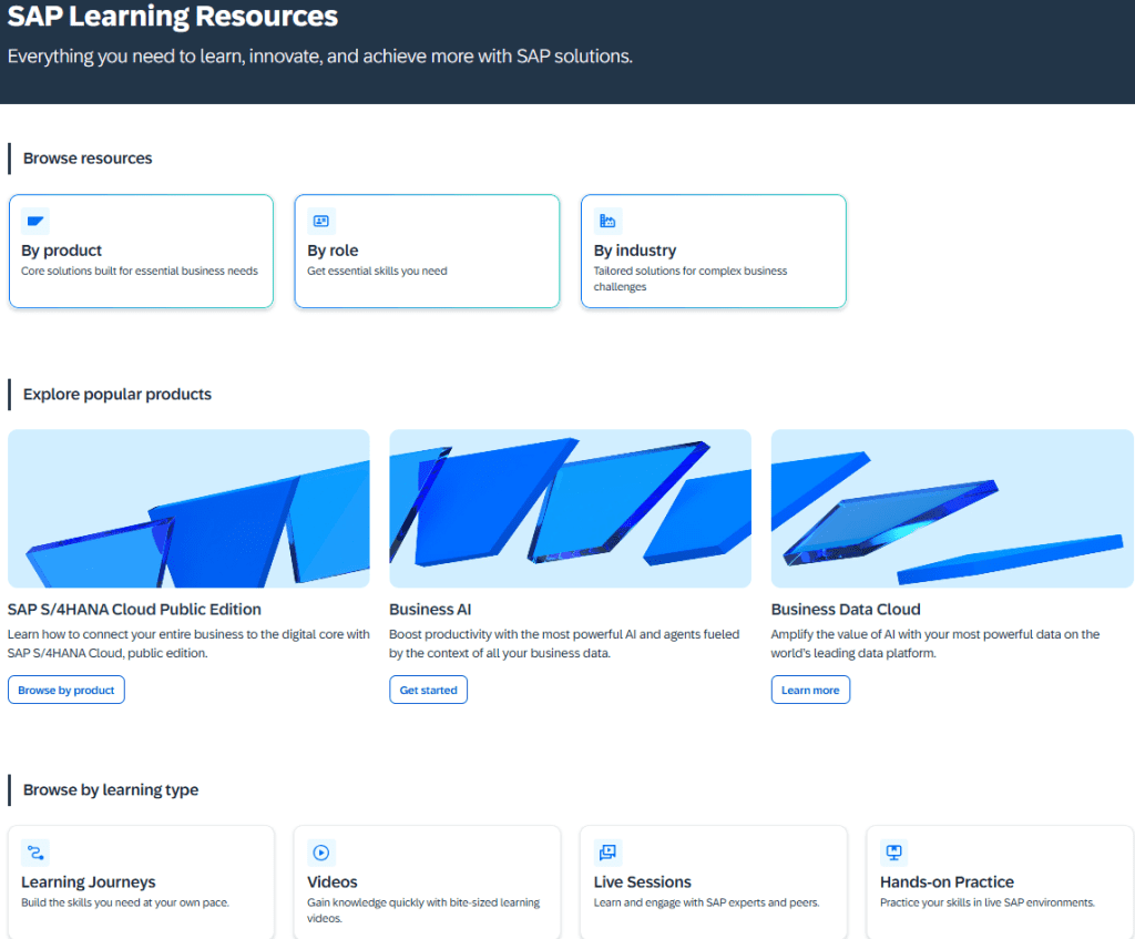 SAP Learning Hub: Qué es, versiones y cómo usarlo para certificarte | MOA